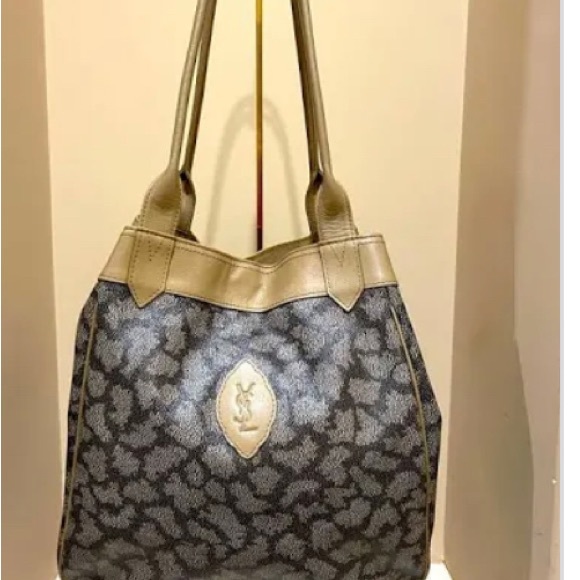 Yves Saint Laurent | Bags | Ysl Authentic Giraffe Coated Canvas Vintage ...